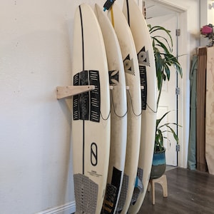 4 Slot Surf Rack / 5" Wide Slots / Economy Surf Rack / Modular Wall ...