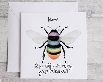 Bee Retirement Card - Etsy UK