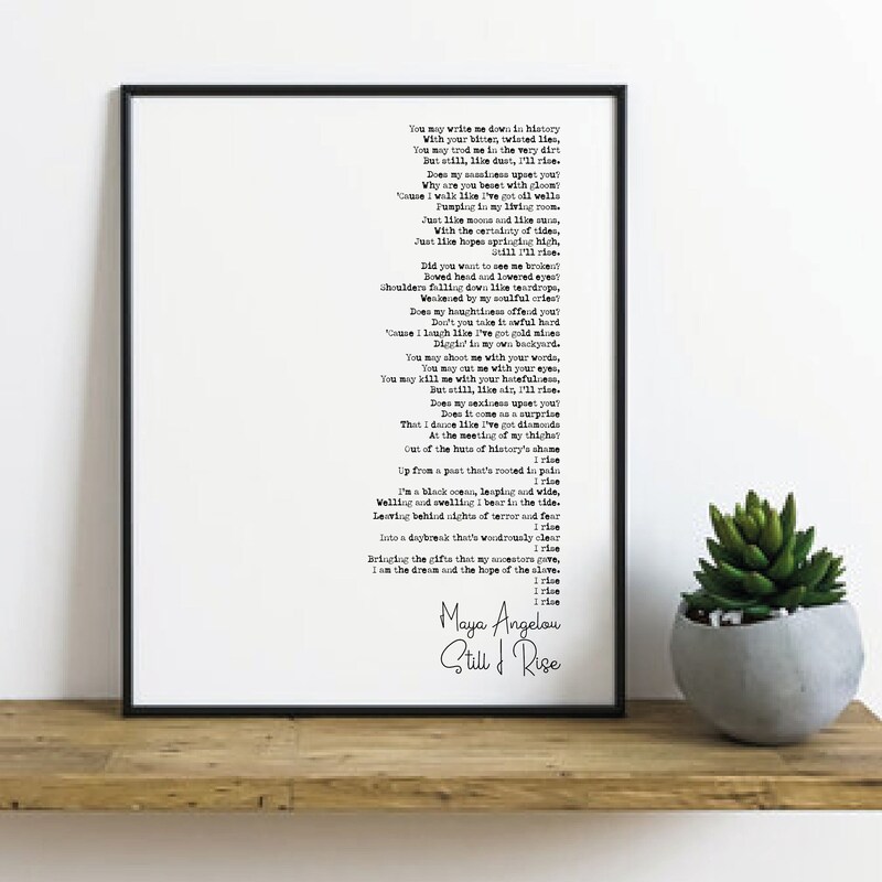 Still I Rise Print - Etsy