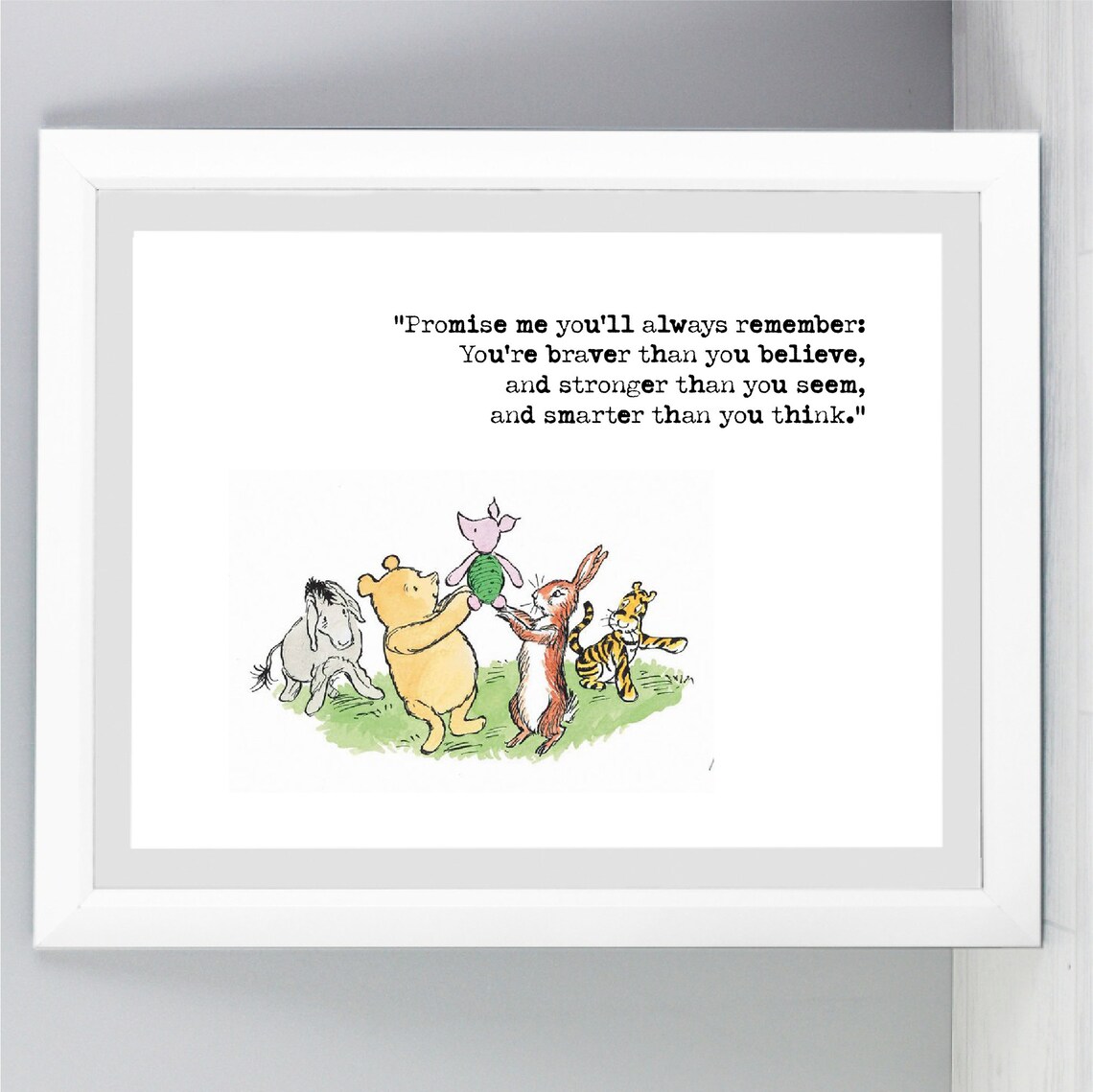 Winnie the Pooh Quote Print Landscape Classic Style Nursery | Etsy