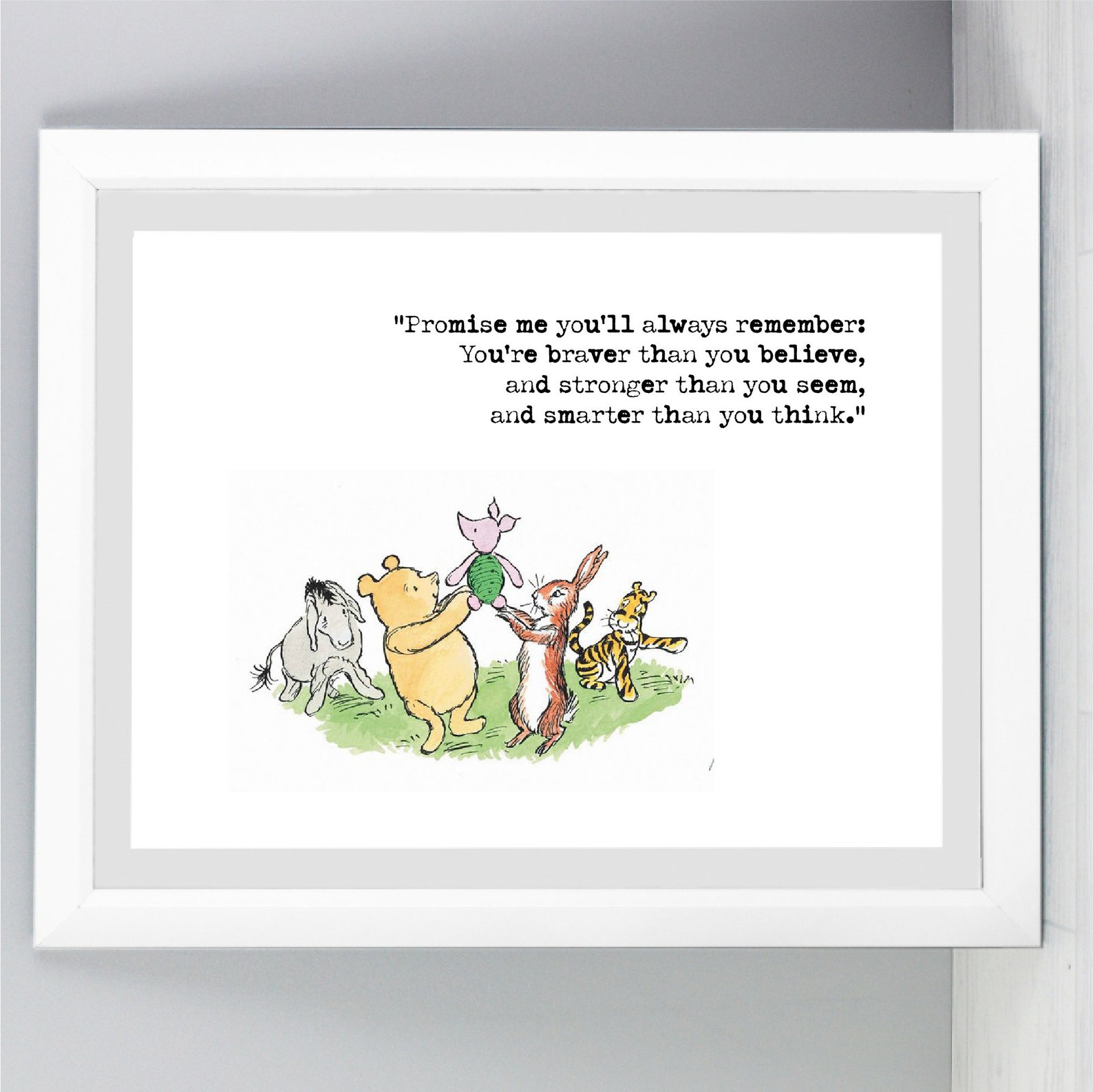 Winnie the Pooh Quote Print Landscape Classic Style Nursery - Etsy