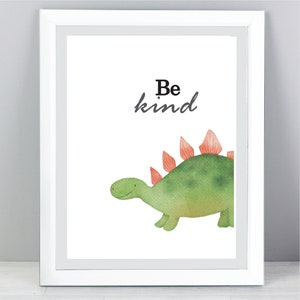 Set of 6 Children's Dinosaur Nursery Prints Wall Art Playroom Dinosaur ...