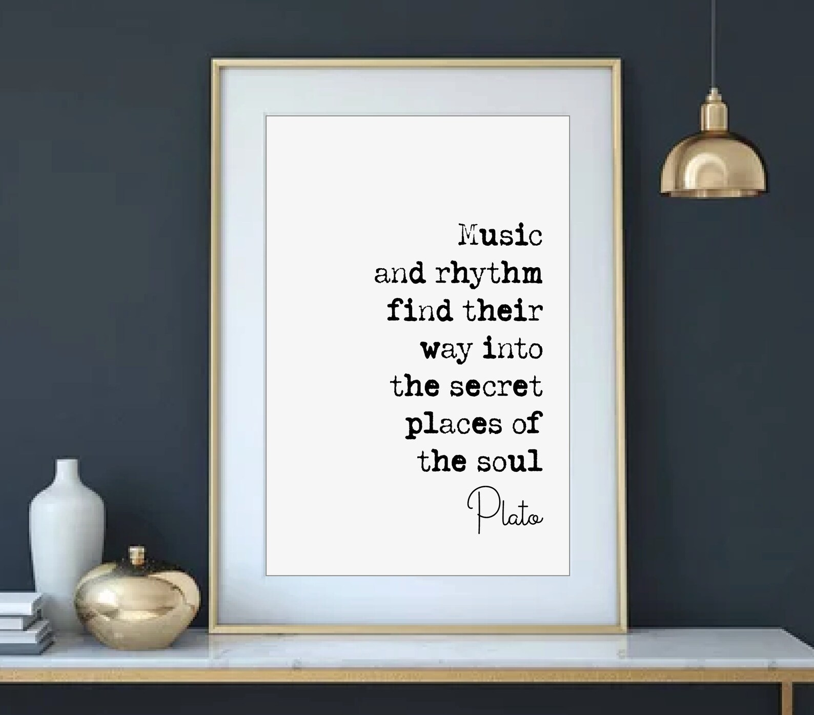 Plato Quote Print Music and Rhythm Find Their Way Into the - Etsy UK