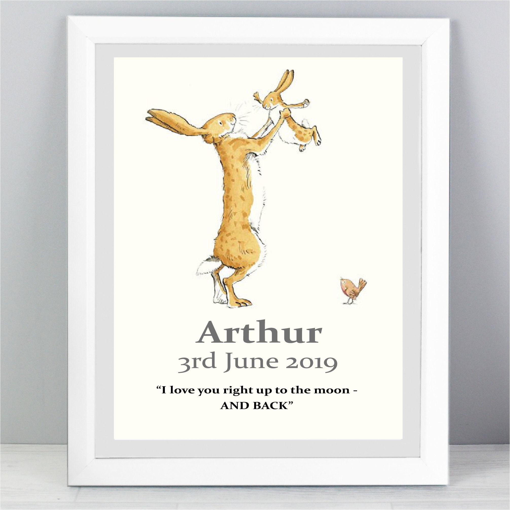 Guess How Much I Love You Quote Print Personalised New Baby - Etsy UK