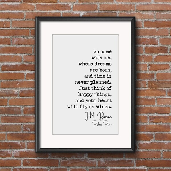 Peter Pan Quote - Etsy