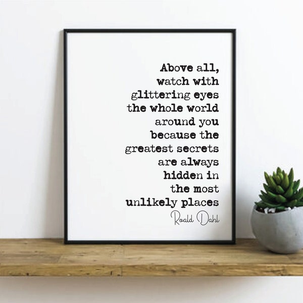 Roald Dahl Quote - Etsy UK