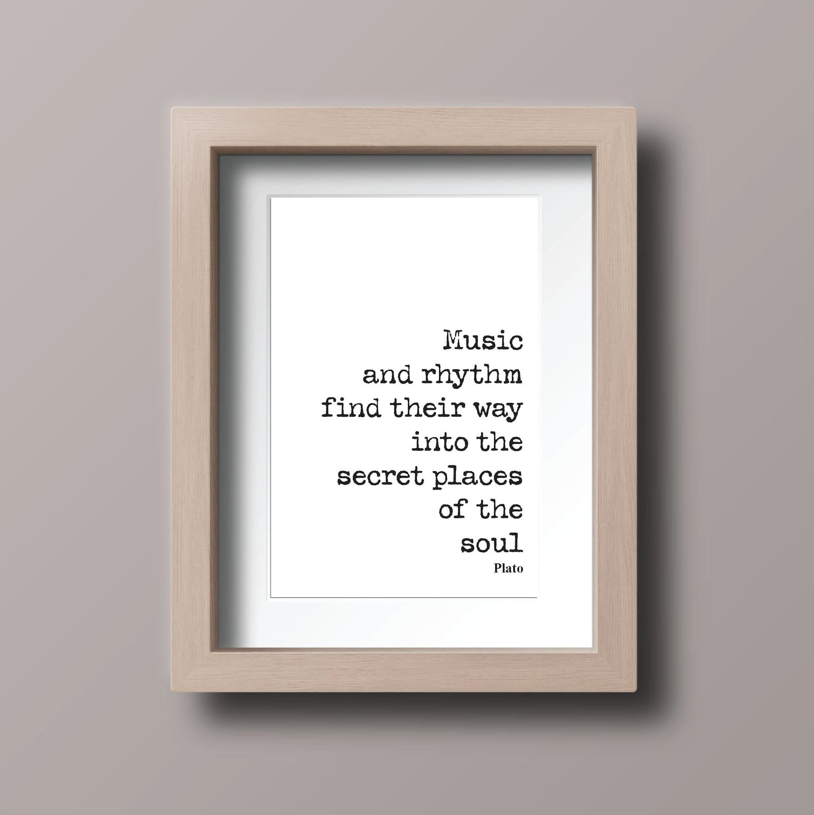 Plato Quote Print Music and Rhythm Find Their Way Into the | Etsy UK