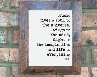 Music Quote Wall Art | Etsy