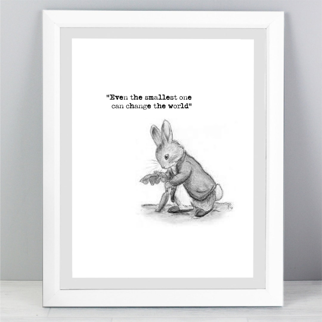 Peter Rabbit Quote Print Classic Style Nursery Gift Home Decor Wall Art ...