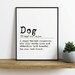 Dog Definition Print Gift for Dog Lovers Monochrome Vintage Typewriter ...