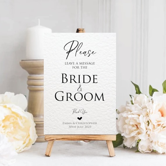 Personalised Wedding Day Sign Guestbook Print Please Leave A - Etsy