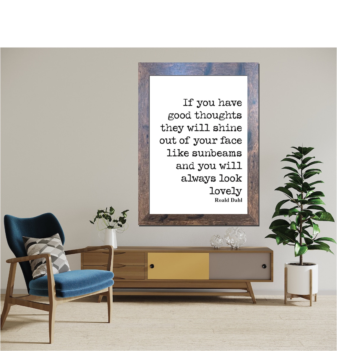 Roald Dahl Quote Print The Twits Good Thoughts Always Look | Etsy