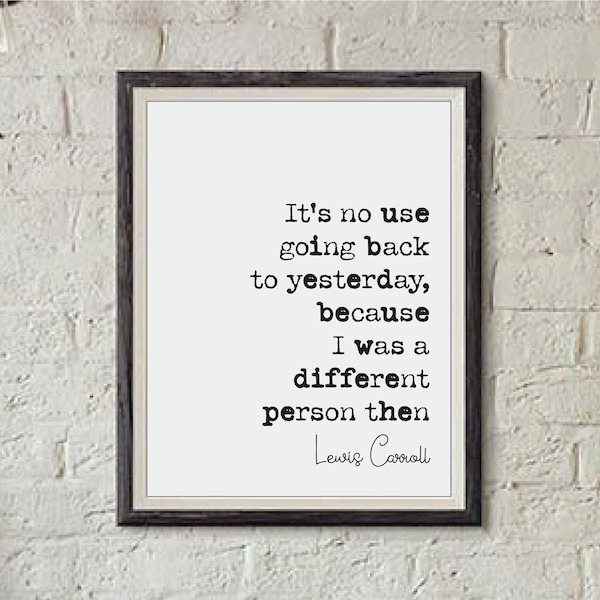Lewis Carroll Quote - Etsy
