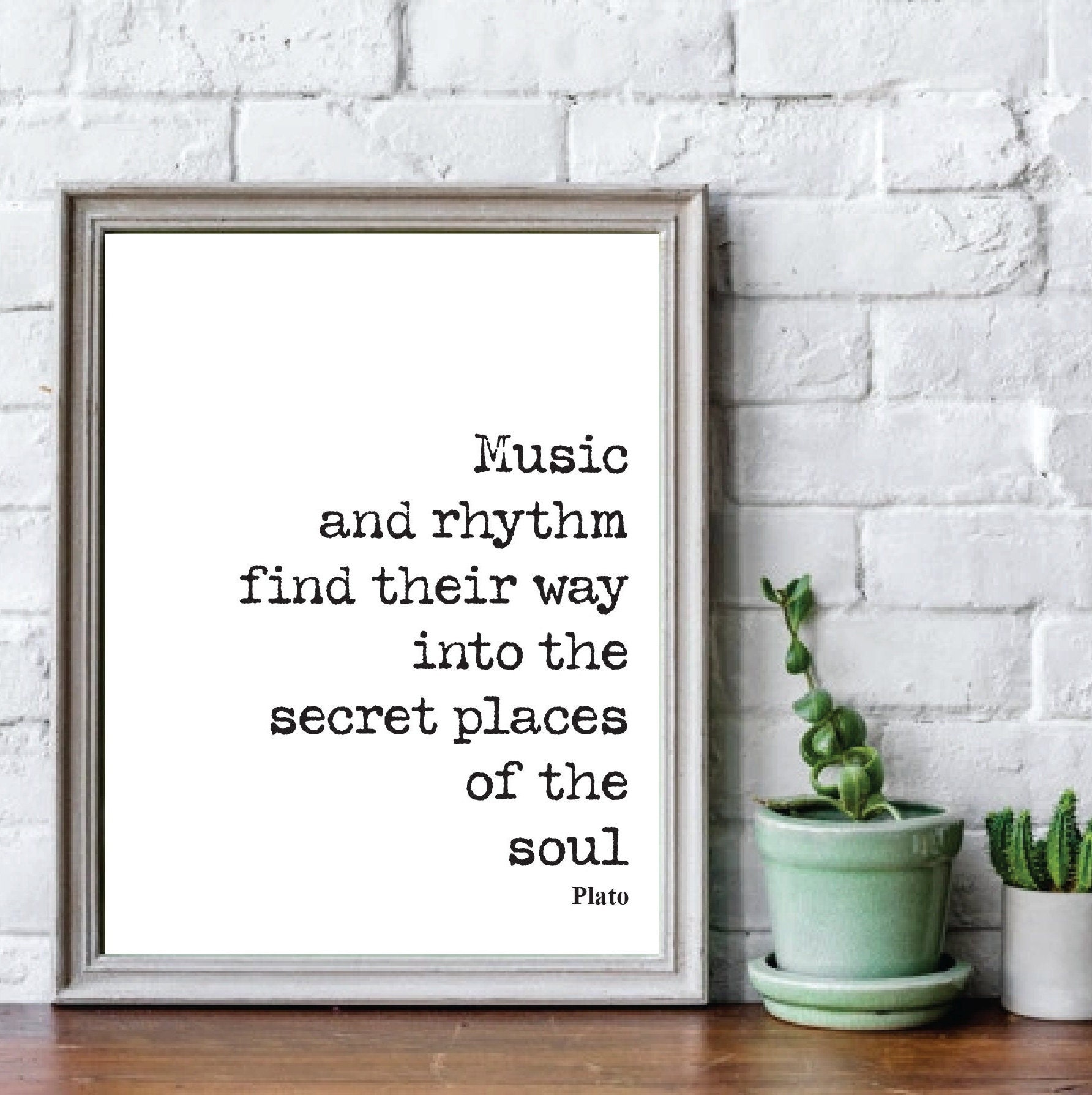 Plato Quote Print Music and Rhythm Find Their Way Into the | Etsy UK