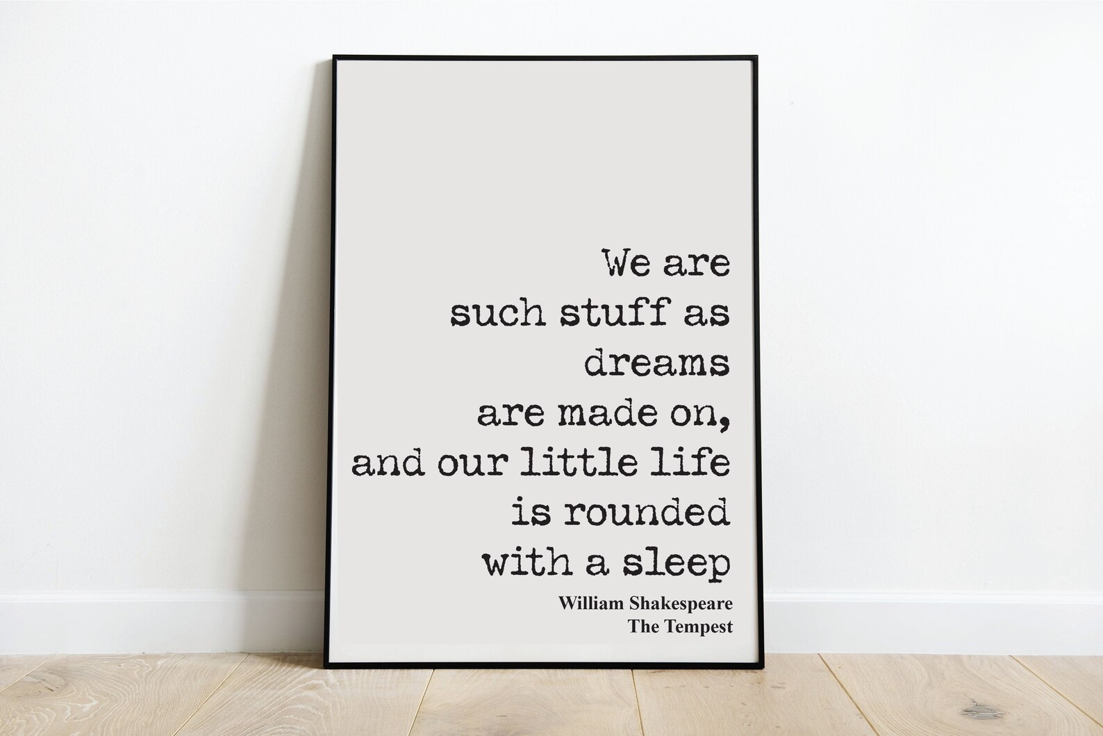 William Shakespeare Quote Print the Tempest Wall Art Dreams | Etsy