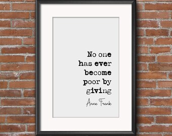 Anne Frank Poster Print - Etsy