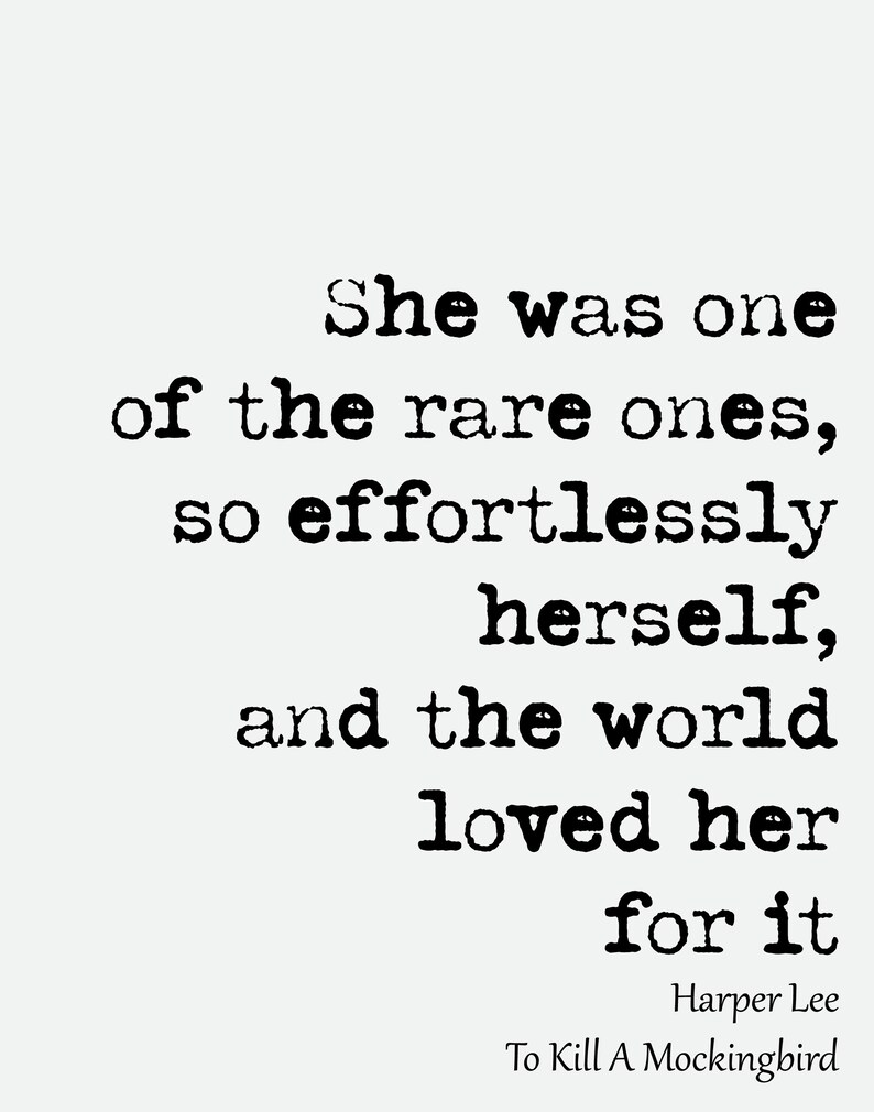 Harper Lee Quote Print To Kill A Mockingbird Home Wall Decor | Etsy