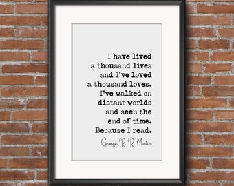 I've Lived A Thousand Lives Embroidered Wall Hanging, Bookstagram, Home ...