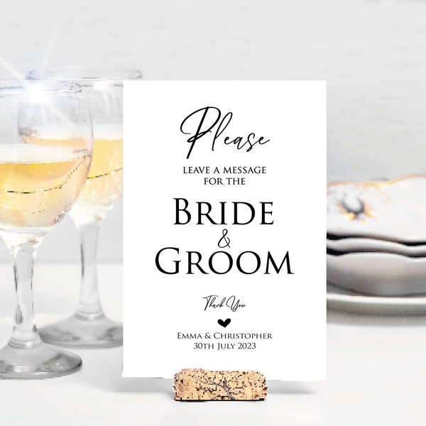 Leave a Message Wedding Cards - Etsy