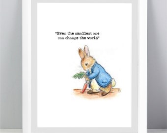 Peter Rabbit Quote Print Classic Style Nursery Gift Home Decor - Etsy
