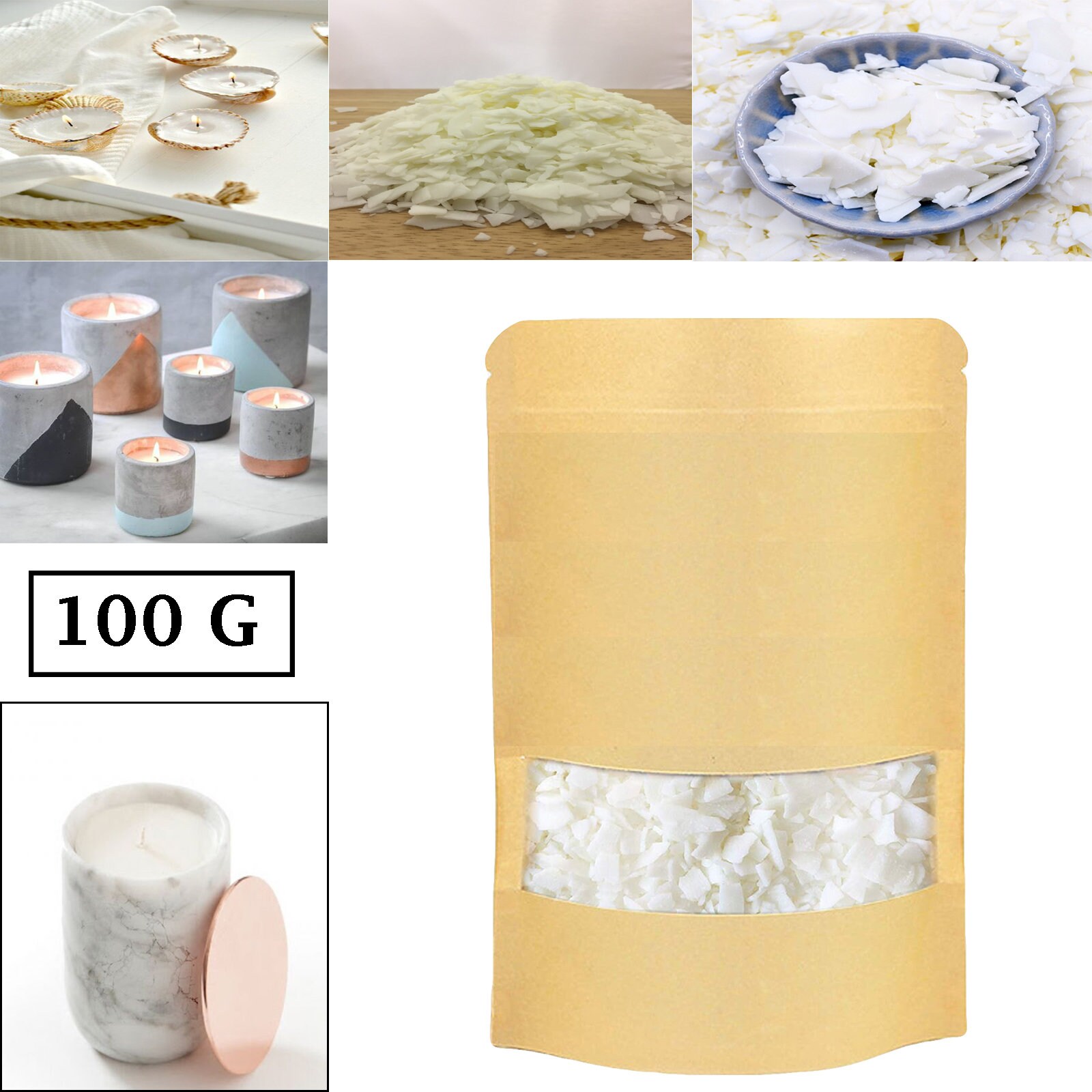 100gm Soy Wax 100% Pure Smokeless Natural Soy Wax Flakes Clean - Etsy