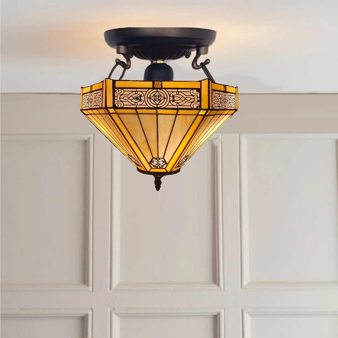 NICE Dragonfly Tiffany Style Ceiling Lamp Handcrafted Lamps - Etsy