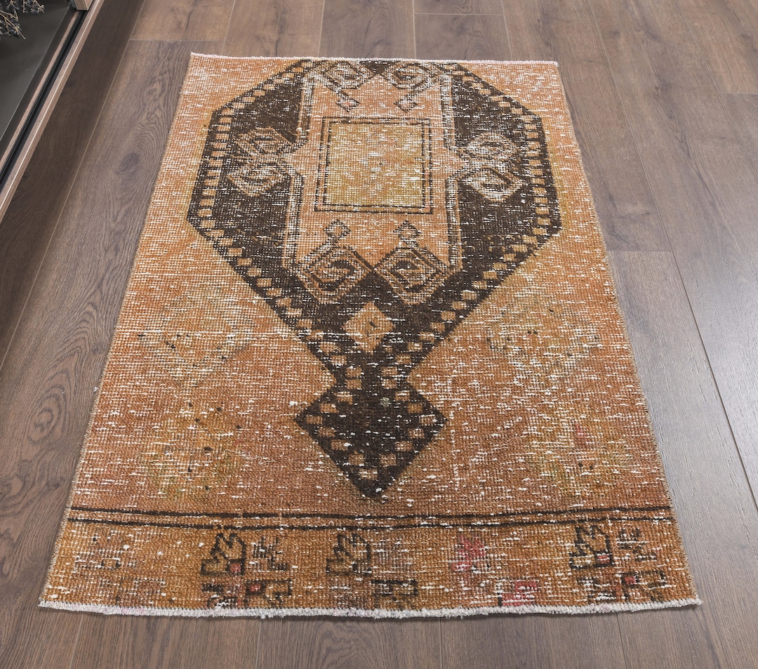 2'3x3'3 Ft, VINTAGE TURKISH RUG, Door Mat Small Rug, Handmade Wool ...