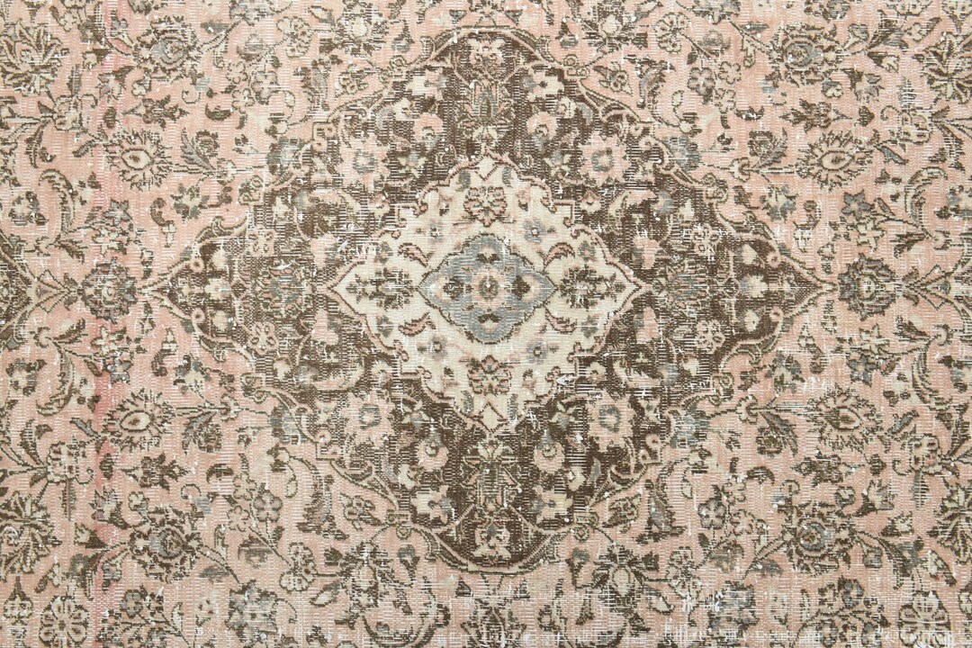 10x11 Turkish Vintage Rug, Oushak Handmade Wool Rug, Oriental Oversized ...