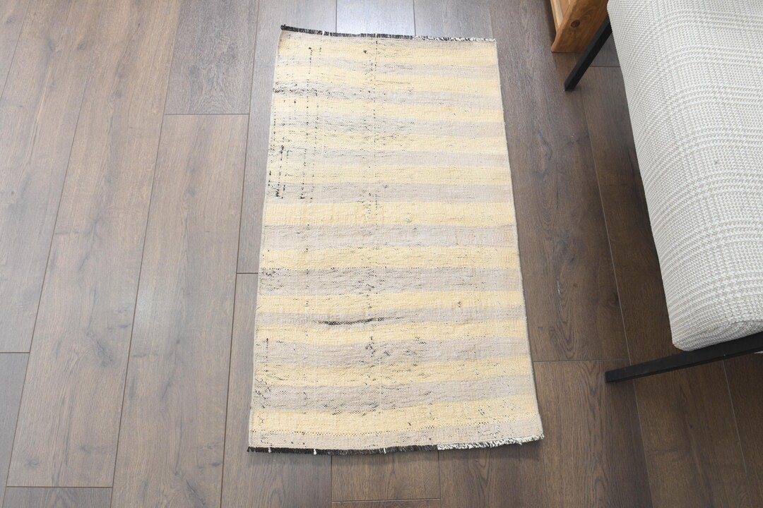2x3 Ft, TURKISH VINTAGE Mini RUG, Welcome Mat, Handmade Wool Rug, Small ...