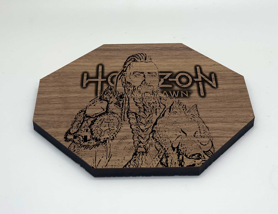 Rost Coaster Walnut Wood Custom Cut Horizon Zero Dawn - Etsy