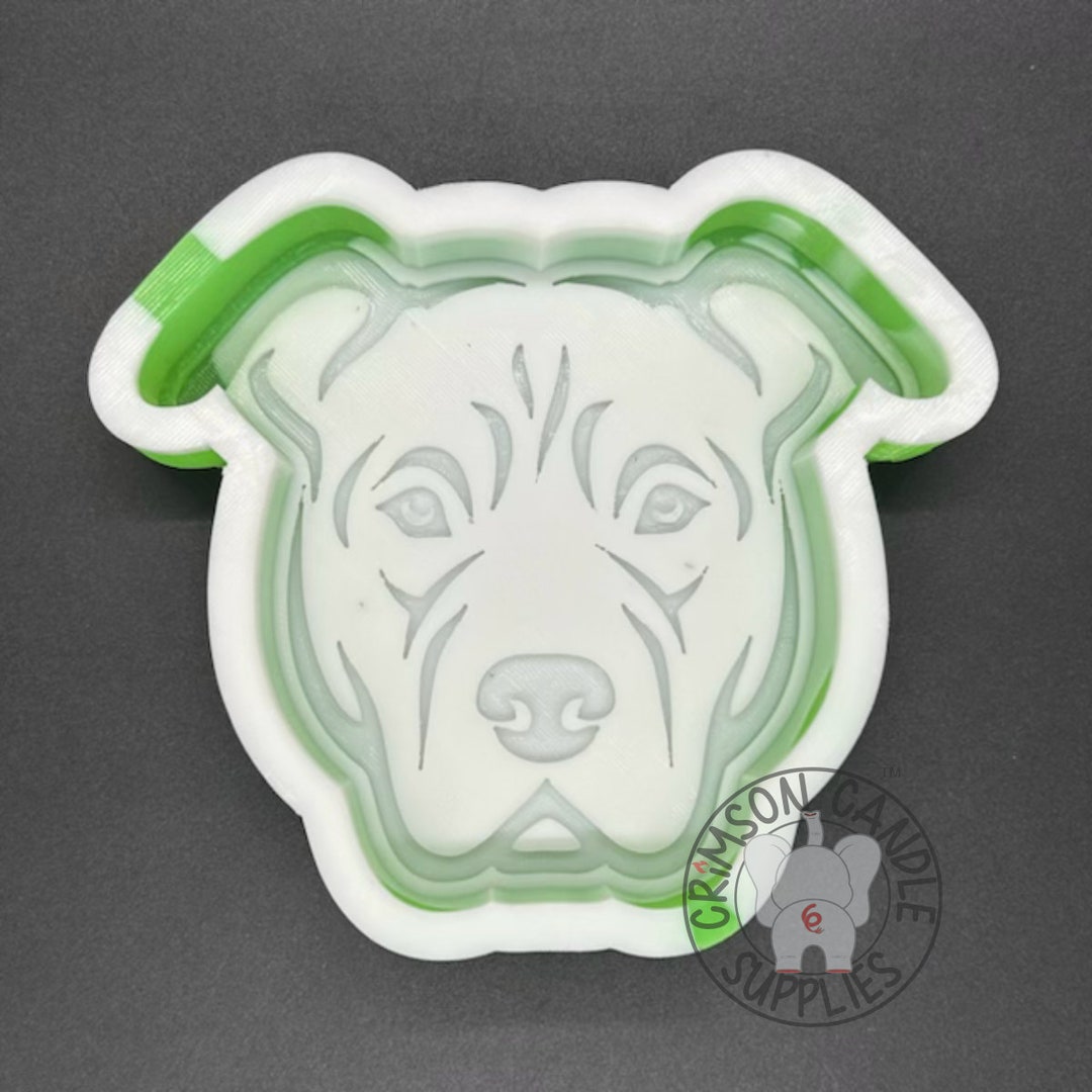 Pit Bull Silicone Mold 4.5H X 5W X 1" Deep - Etsy