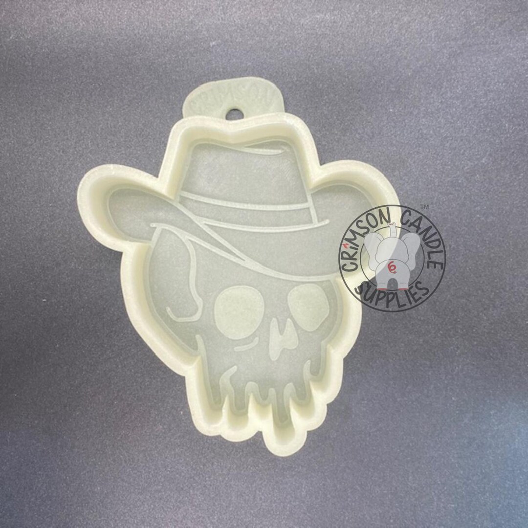 Cowboy Drip Skull With Hat Silicone Mold - Etsy