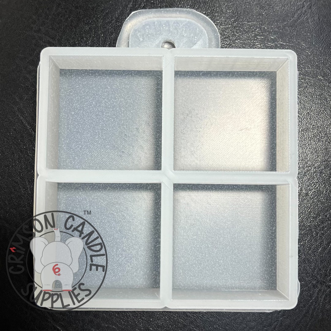 Square 4 Pack Mini Silicone Mold 4.25 X 4.25 each Square 2 X 2 1 Deep ...