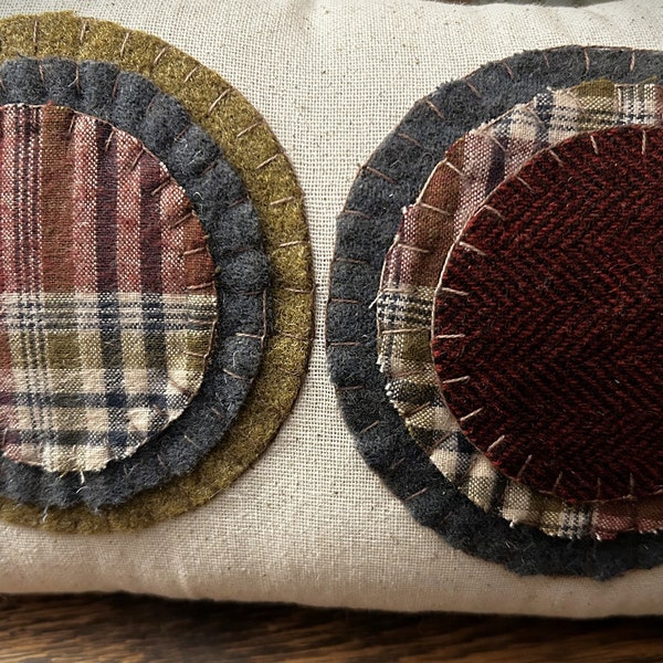 Primitive Wool Pillow - Etsy