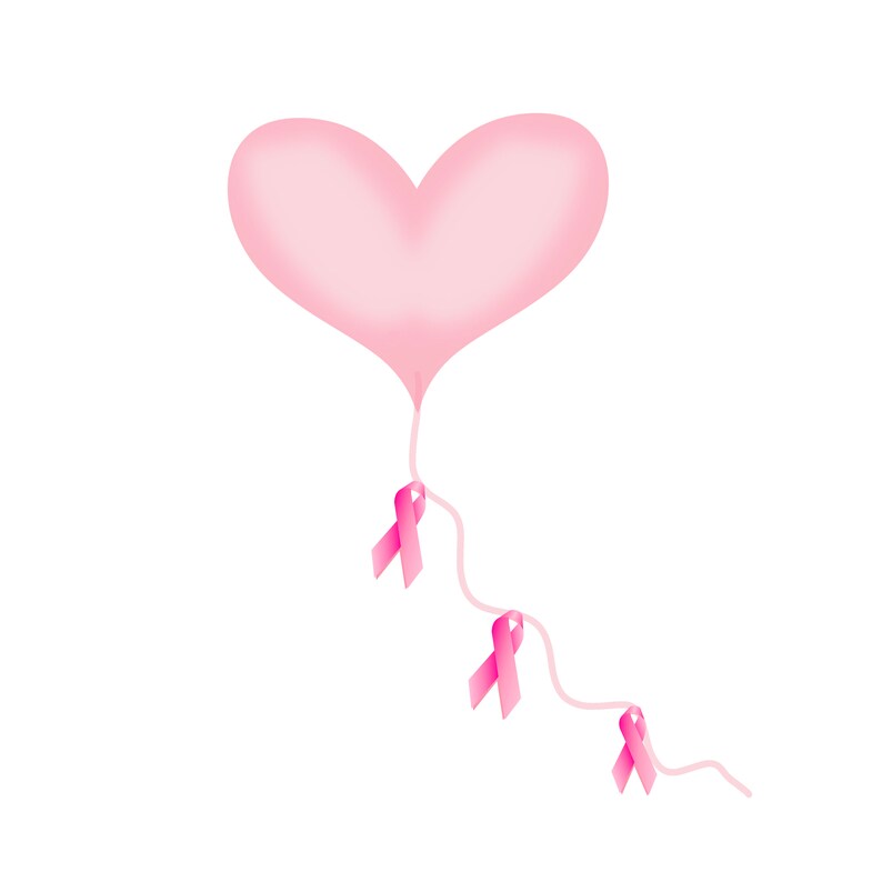 Breast Cancer Awareness Pink Heart PNG Digital Download | Etsy