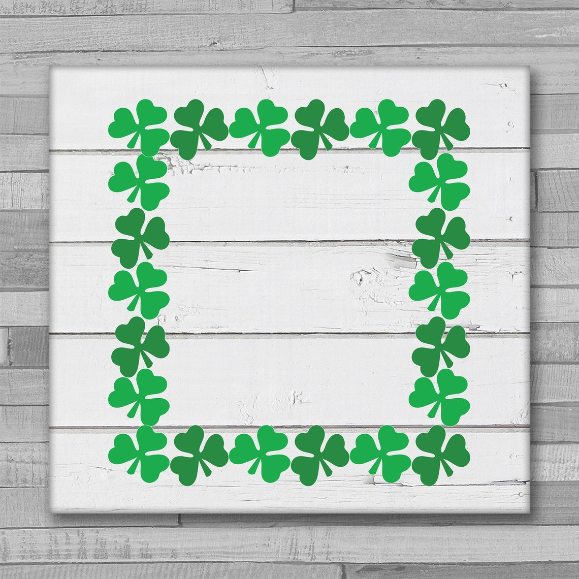 Shamrock Border SVG / Square of Shamrocks SVG / Shamrocks | Etsy