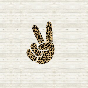 Leopard Peace Sign SVG / Hand Two Fingers SVG / Leopard Peace Hand Sign ...