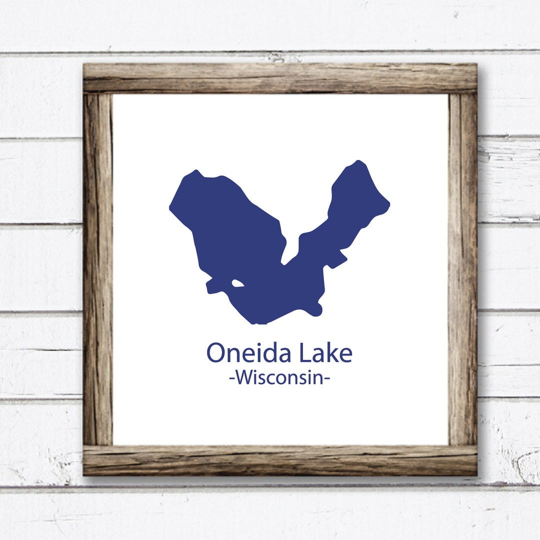Oneida Lake Silhouette SVG | Oneida Lake Wisconsin Design Cutter File ...