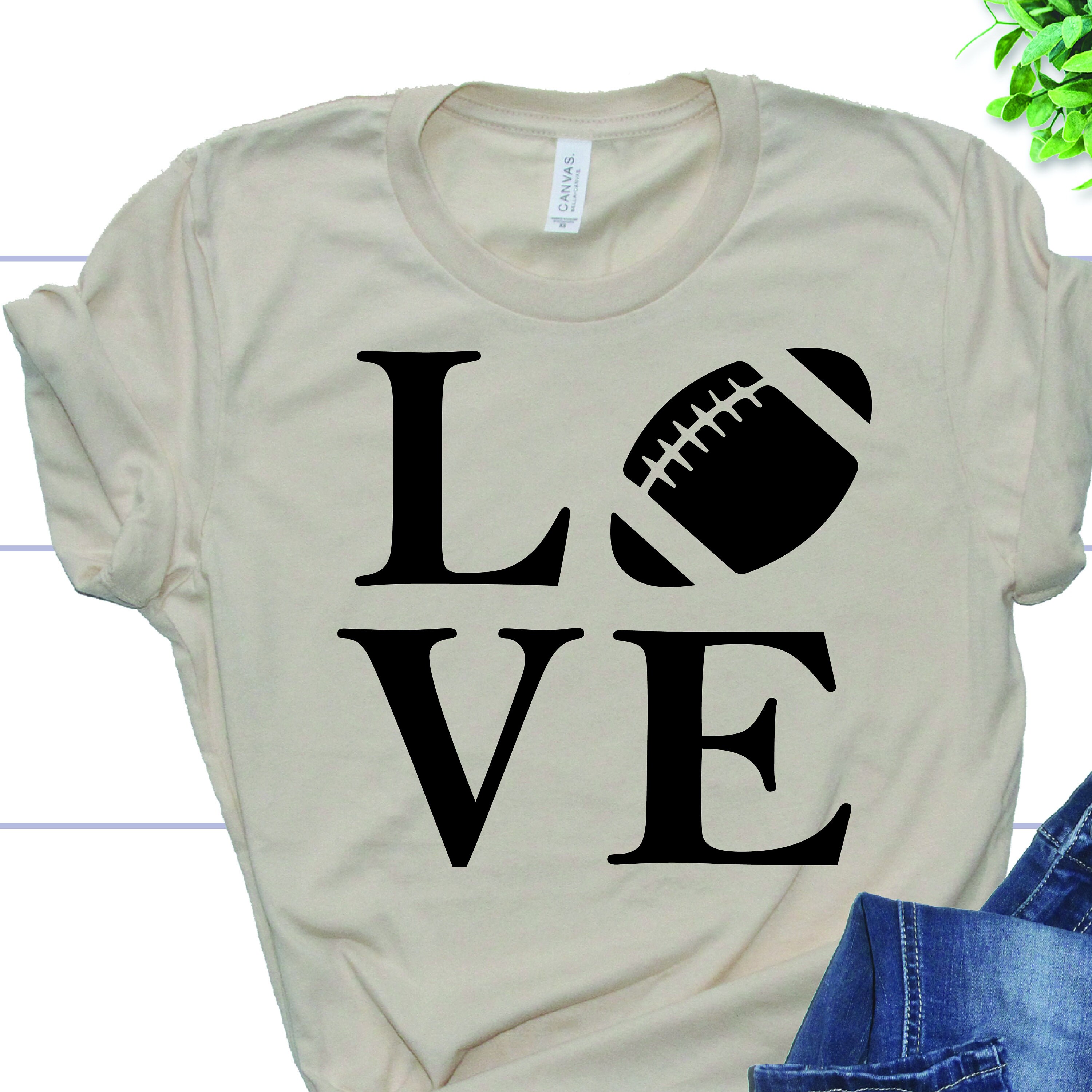 Love Football SVG / Football Love SVG / Love Football Cutter | Etsy