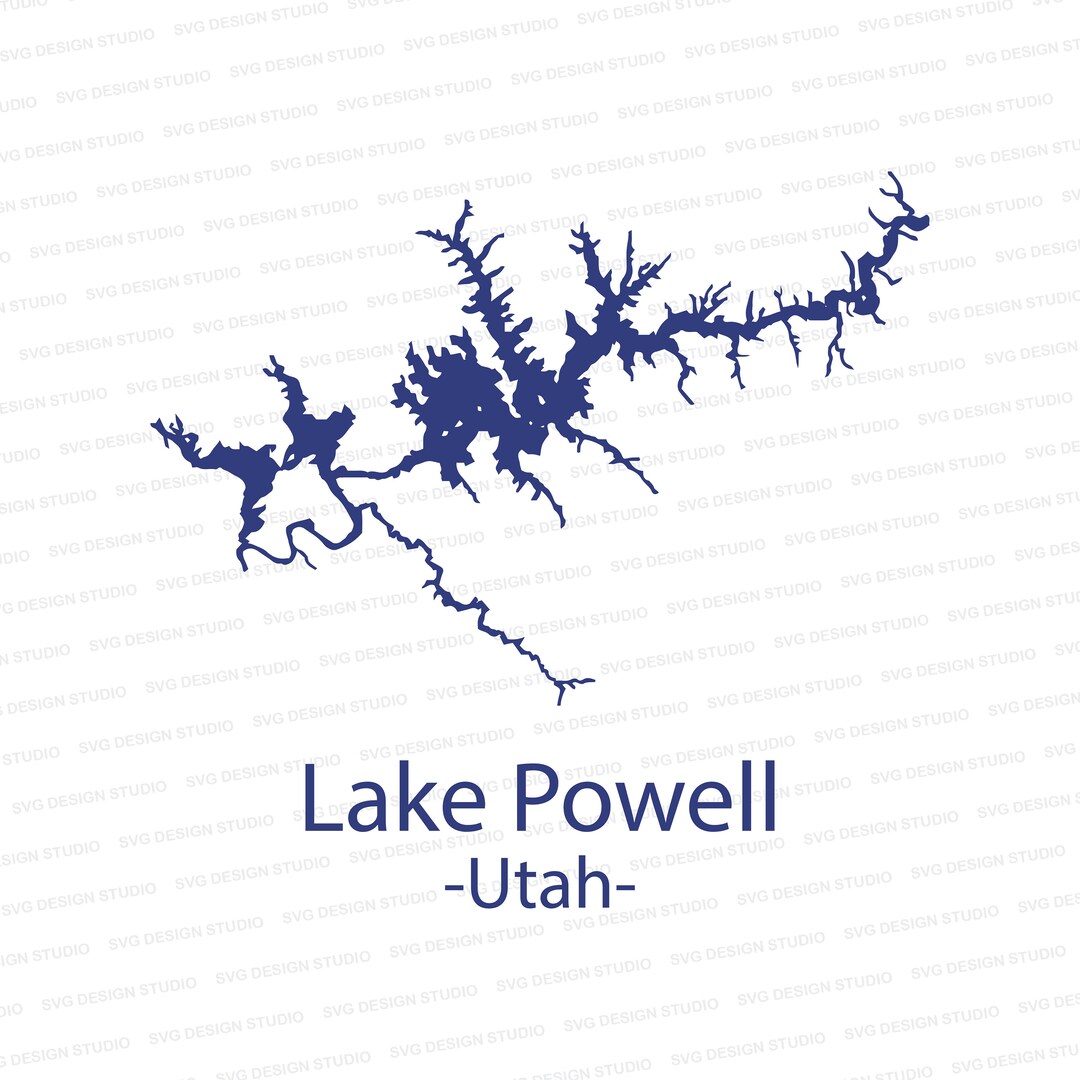 Lake Powell Silhouette SVG | Lake Powell Utah | Powell Lake Designs ...