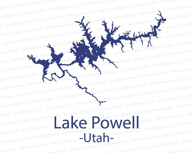 Lake Powell Printable Map, Lake Powell Map, Lake Powell Print ...