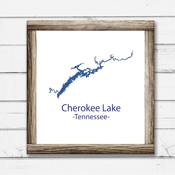 Cherokee Lake Silhouette SVG Cherokee Lake Design Cutter - Etsy