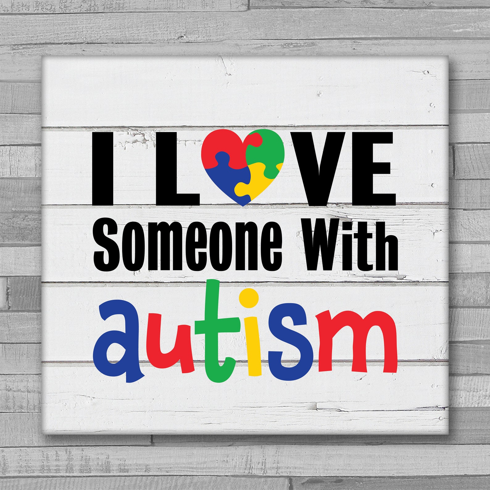 I Love Someone With Autism SVG / Autism Puzzle Heart / Autism SVG ...