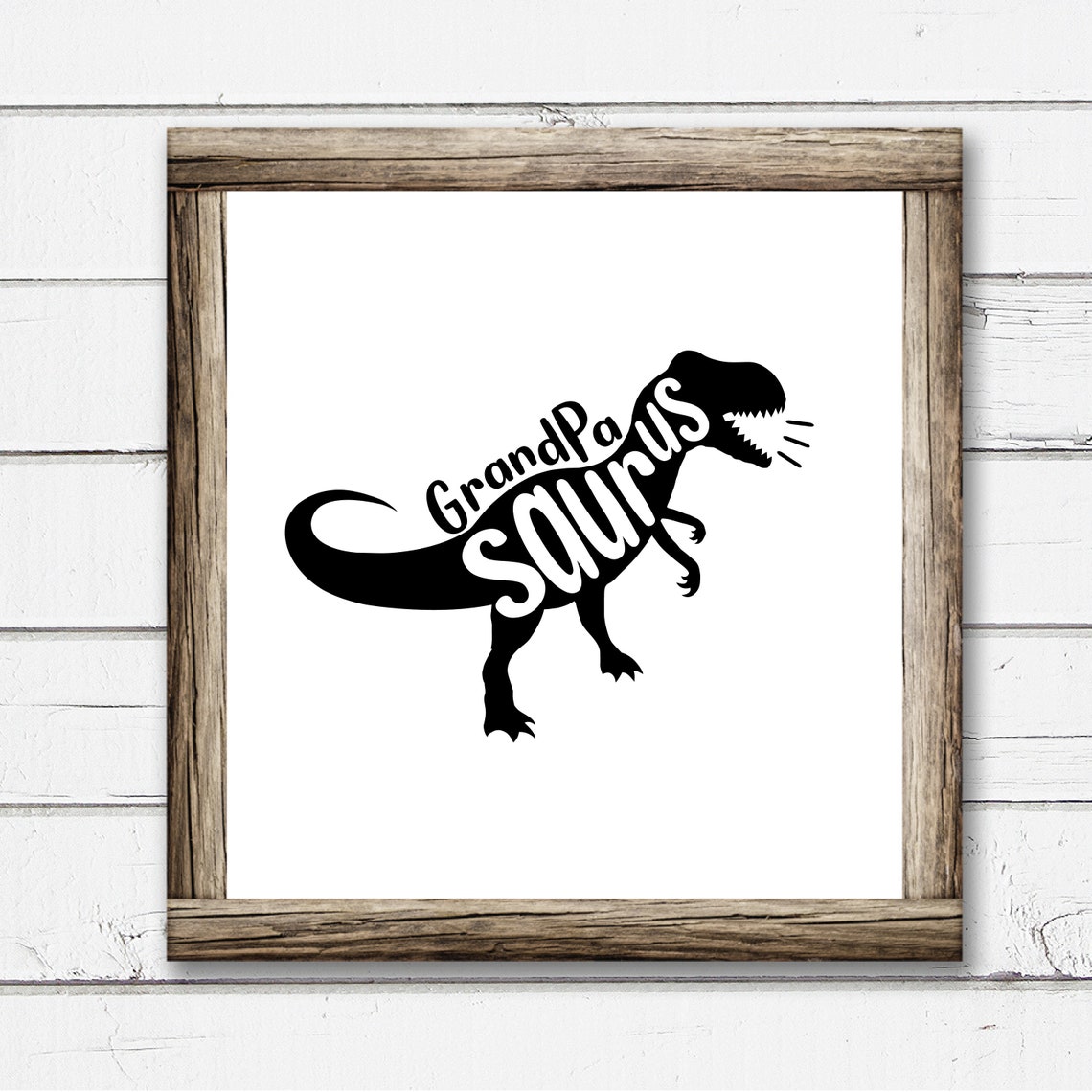 Grampy Saurus SVG T-rex Grandpa SVG Grampa Dinosaur Cut | Etsy