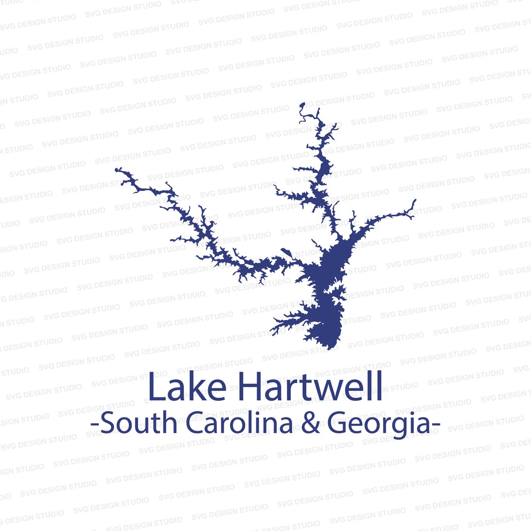 Lake Hartwell Silhouette SVG | Lake Hartwell Design Cutter File | Svg ...