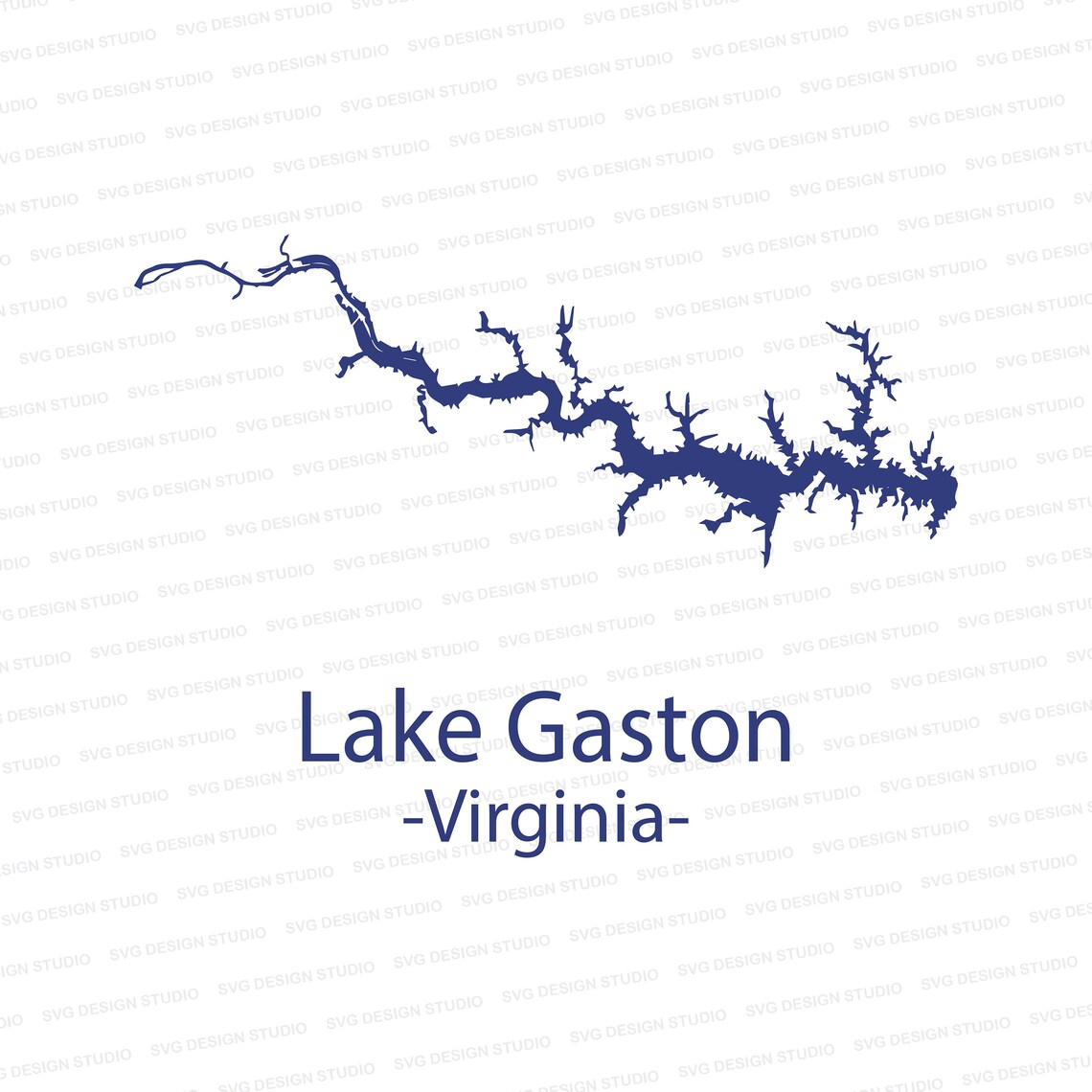 Lake Gaston Silhouette SVG Gaston Lake Virginia Design - Etsy