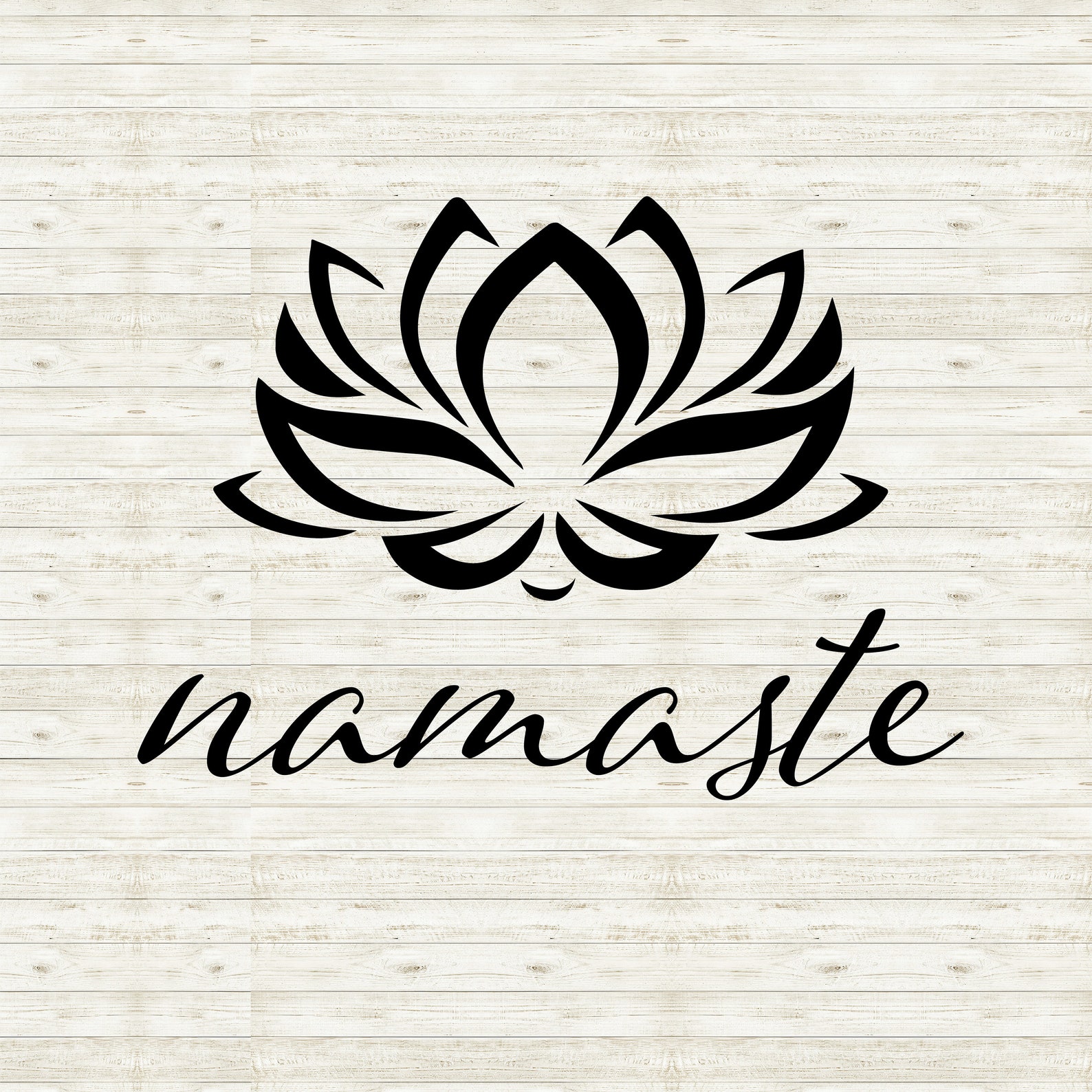 Namaste Lotus Flower Instant Download SVG / Namaste Yoga - Etsy