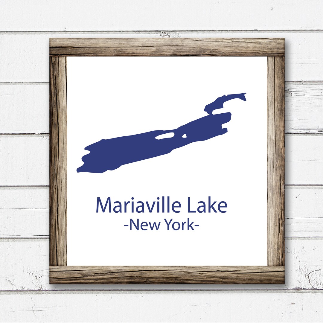 Mariaville Lake Silhouette SVG | New York Lake Design Cutter File | Svg ...
