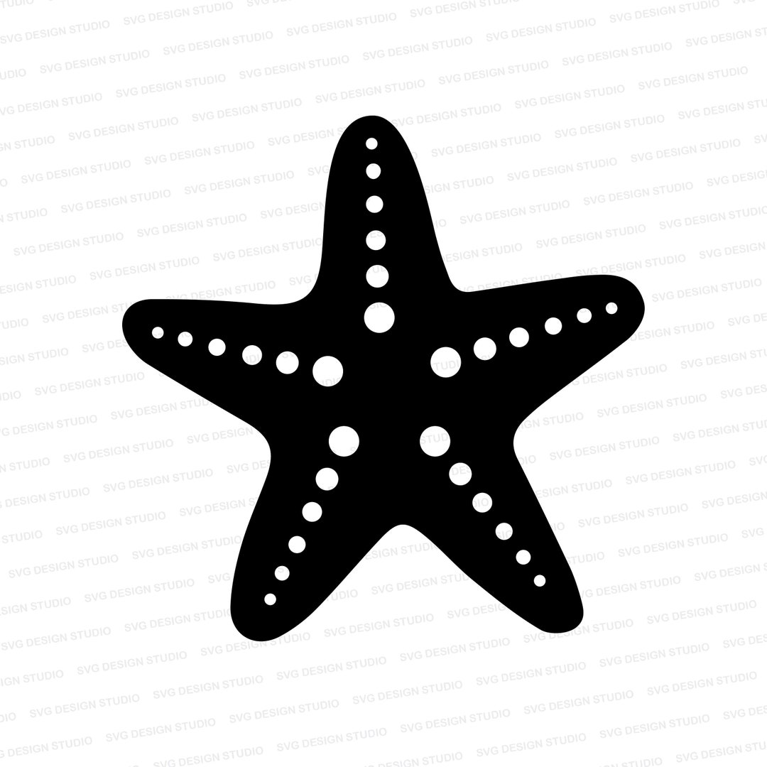 Starfish | Vectored Starfish SVG | Starfish Cutter Files | Starfish DXF ...