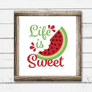 Life is Sweet SVG / Watermelon File / Sweet Watermelon DXF / Onesie Svg ...